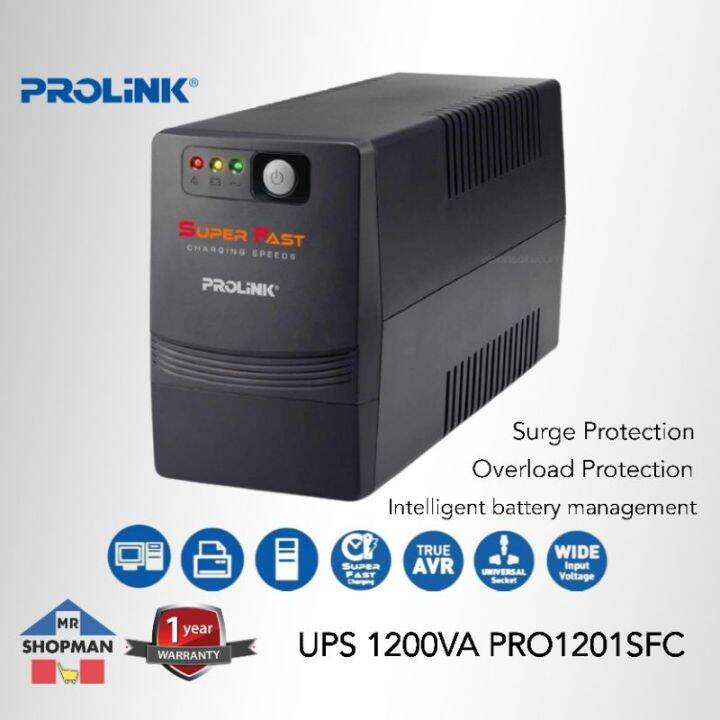 Prolink UPS 1200VA PRO1201SFC Back up Power Supply HB | Lazada PH