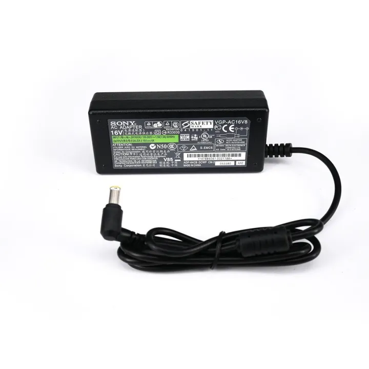 อะแดปเตอร์ SONY ADAPTER 16V/4A , ขนาด Jack dc : 6.5x4.4 mm แท้ ทรงยาว ...