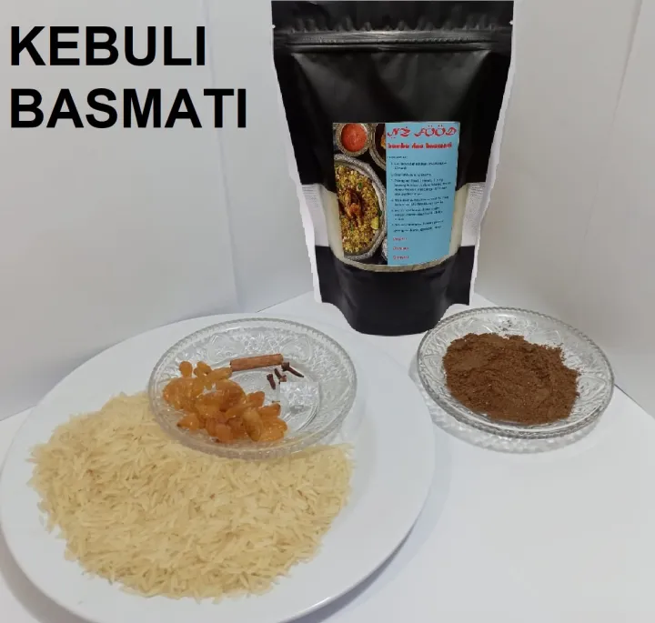Nasi kebuli basmati instan lengkap dengan bumbu kismis dan rempah ...
