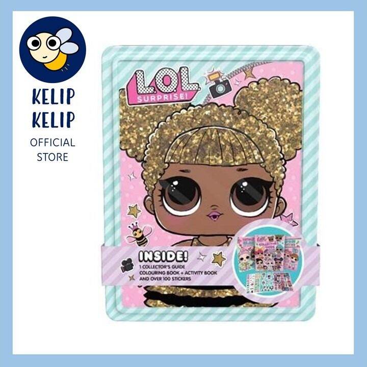 LOL Surprise Happy Tin with colouring book activity book storybook ...