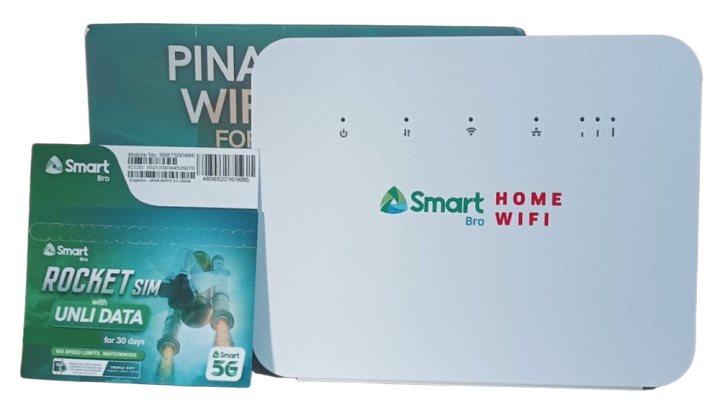 OPENLINE SMART Bro CAT6 LTE-Advanced Prepaid Home WiFi (Boosteven R281) w/ ROCKET SIM UNLI data ...