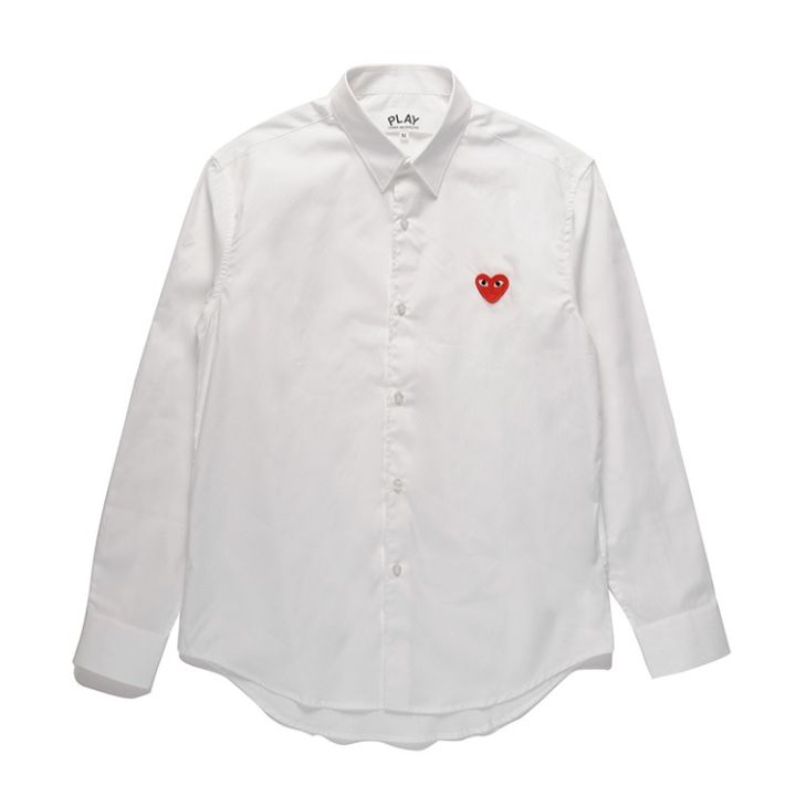 Comme Des Garcons Cdg Play เสื้อลําลองสําหรับผู้ชายผู้หญิงแขนยาวคอเต่า ...
