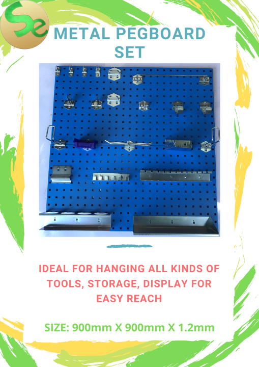 Metal Pegboard Tool Hanger Set | Lazada PH