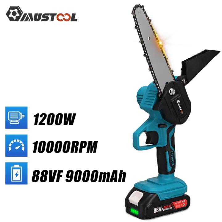 Mustool 1200W 88VF 6นิ้ว Mini Electric Saw Chainsaw สวนเข้าสู่ระบบ ...