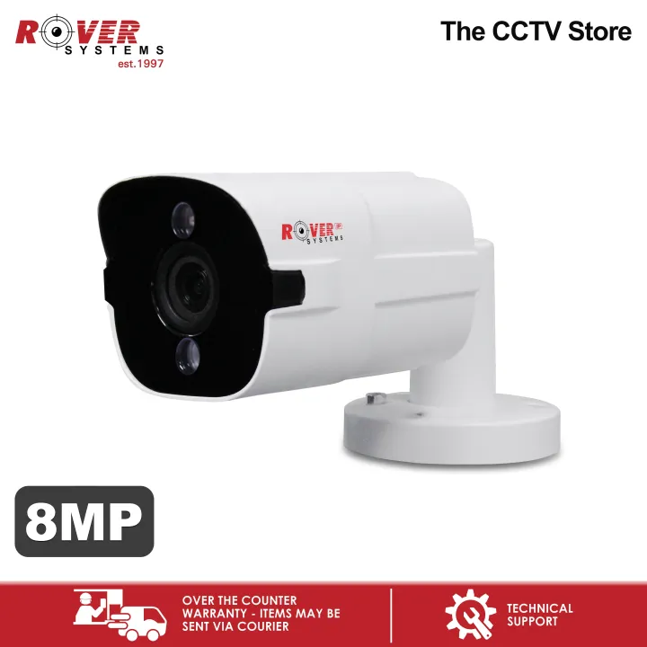 Rover Systems 8MP Dual Light Bullet IP Security CCTV Camera, 1 ...