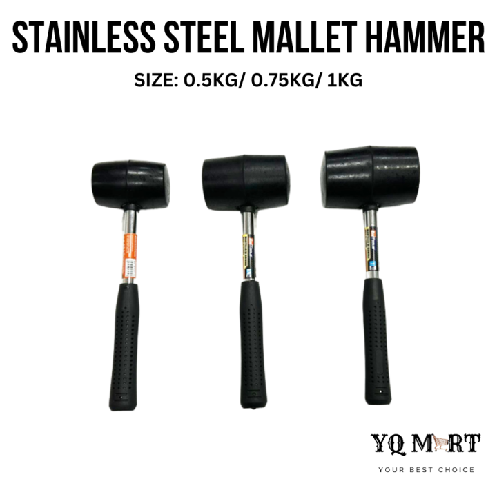 Steel Handle Mallet Hammer/ Rugged Hardwood Handle / Tangkai Steel ...