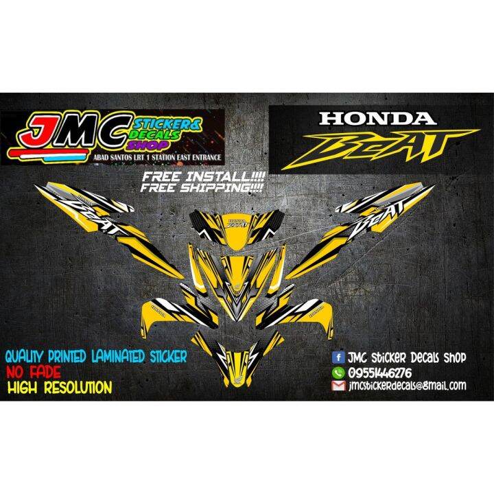 HONDA BEAT V2 FULL DECALS PRINTED LAMINATED | Lazada PH