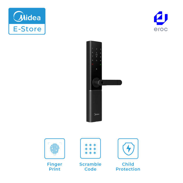 Midea M2-D Smart Lock Fingerprint (On Handle) / Password / Mechanical ...