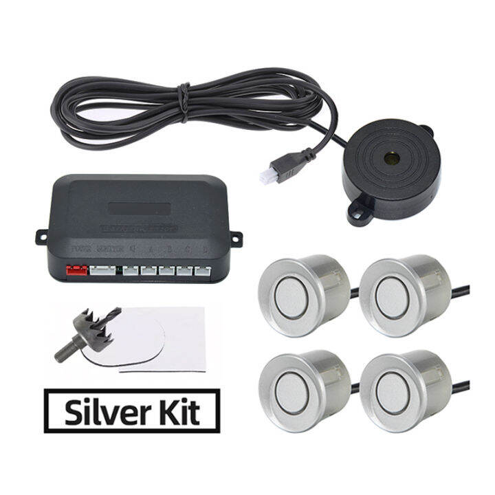 2021Parking Sensor Car Parking Kit Buzzer 22mm 4 Sensors Reverse Backup ...