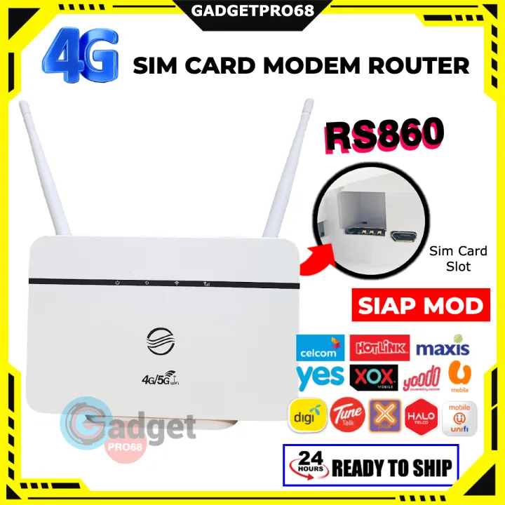 4G Modified Router Modem RS860 Hotspot Unlimited 4G LTE WiFi Sim Card ...