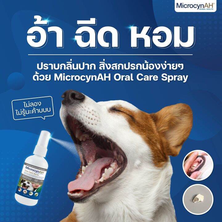 MicrocynAH Oral Care Spray (120 ml.) สเปรย์ดูแลช่องปากสัตว์เลี้ยง ...