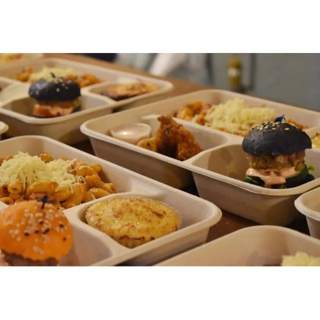 [COD] 3-compartment / 4-compartment Sugarcane bagasse bento box meal ...