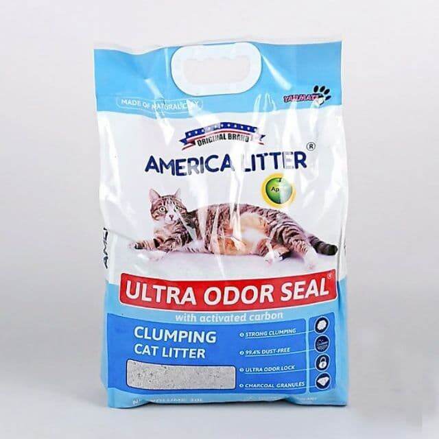 AmericaLitter Ultra Clumping sand ทรายแมวภูเขาไฟ เกาะตัวดี ไม่เหม็น ...