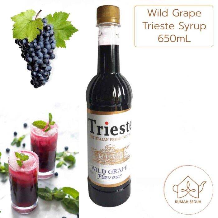 650 mL Sirop Wild Grape merk Trieste - Sirup Anggur | Lazada Indonesia