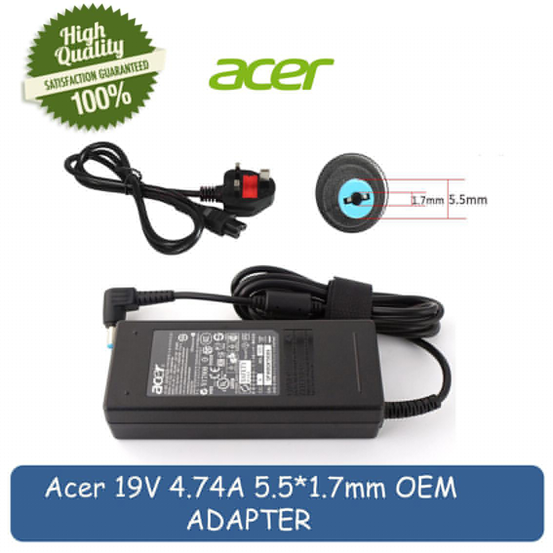 Acer adapter อะแดปเตอร์แท้ 19V/4.74A (5.5*1.7mm) - Original 1394 | Lazada.co.th