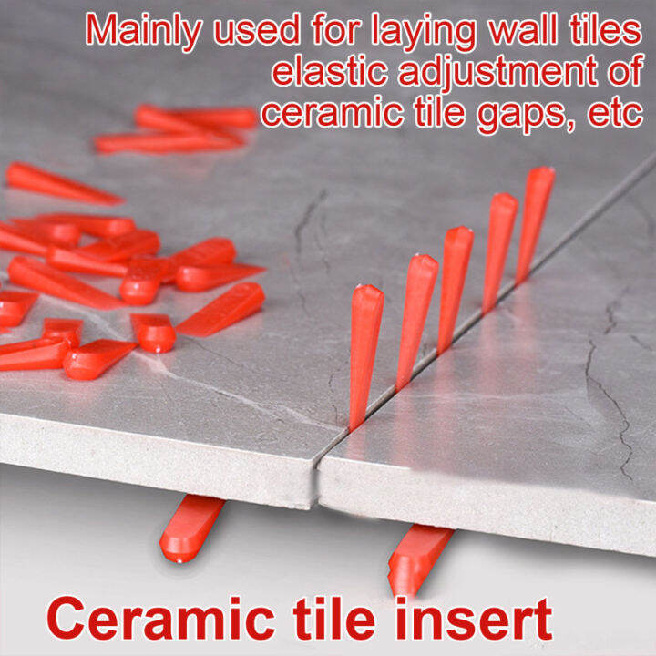 Tile Leveling System 100 Pcs Reusable Plastic Tile Spacers Red Leveler Wall Flooring Tiling