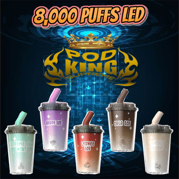 P.O.D KING 8000 P.U.FFS RECHAR.GEABLE/DISPOSABLE | Lazada PH