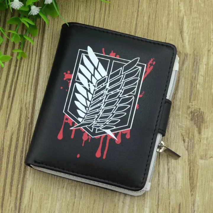 Attack on Titan PU Wallet Cartoon Scout Regiment Money Clip Boys Cards ...