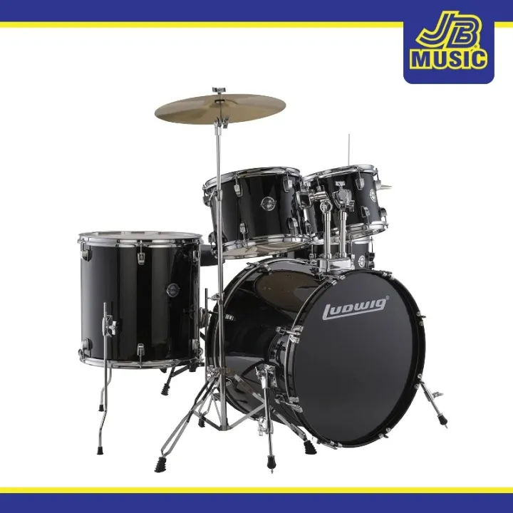 Ludwig - Accent Drive 5-Pc Drum Set Black Sparkle (LC19511DIR)(Drum ...