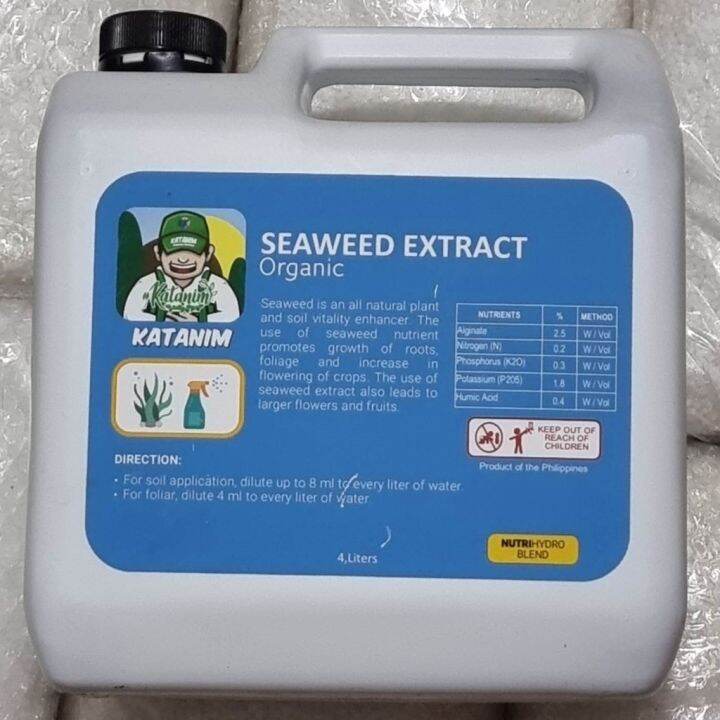 [Hot sales]☫ Seaweed Extract 4 Liters / 4L Katanim Organic Foliar for ...