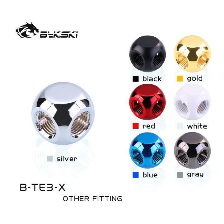 Bykski 3f 4f Way Cubic T Splitter Fittings G1 4อะแดปเตอร์เชื่อมต่อหลาย