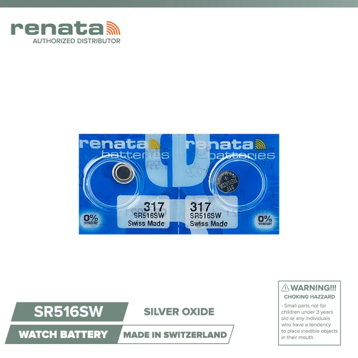 Renata 317 (SR516SW) Watch Batteries Pack of 2 | Lazada PH