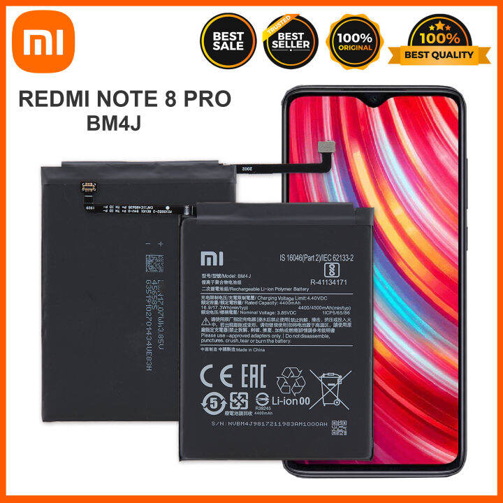 Original Xiaomi Redmi Note 8 Pro Battery Model BM4J / 4500mAh ...