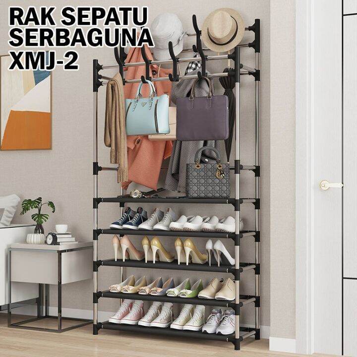 Stand Hanger Gantungan Baju Rak Pakaian Rak Sepatu Tempat Topi Rak ...