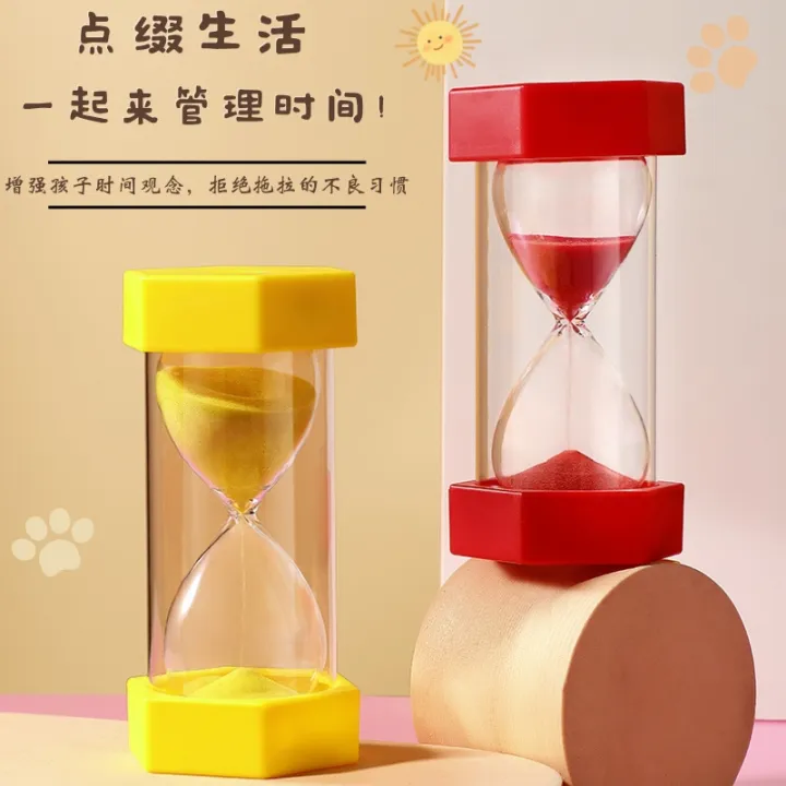 Hourglass children from 15/30/60 minutes in one hour and a half time ...