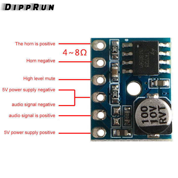 DIPPRUN 5W 5128 Mini Class D Module Digital Amplifier Board Mono Audio ...