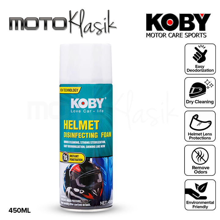 KOBY HELMET DISINFECTING FOAM 450ML QUICK CLEANING | Lazada PH