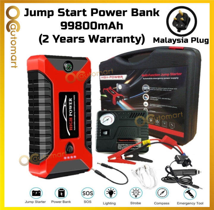 99800mAh High Power Car Powerbank Jumper Jump Starter Jump Start Car ...