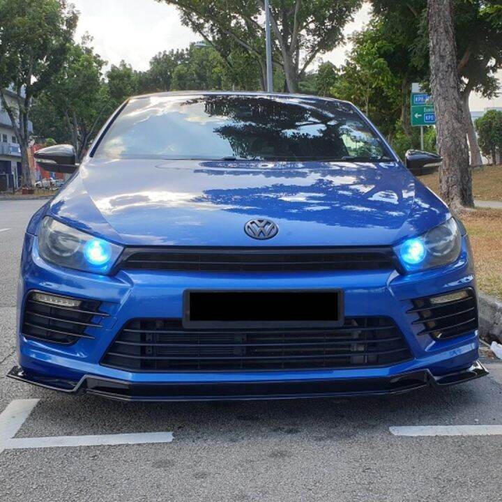 Volkswagen scirocco R facelift front bumper carbon fiber diffuser lip ...