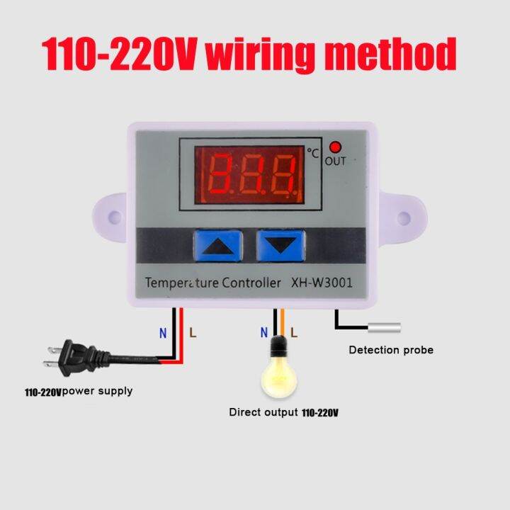 digital temperature controller 220v XH-W3001 thermostat temperature ...
