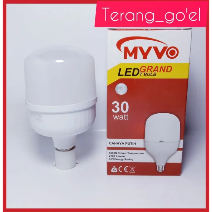MYVO T BULB LED GREAND 30 watt //Cahaya putih //Cahaya kuning | Lazada ...