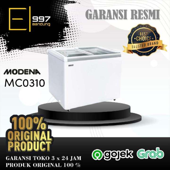 CHEST FREEZER MODENA MC-0310 SLIDING GLASS , DUO COOLING , S310L | Lazada Indonesia