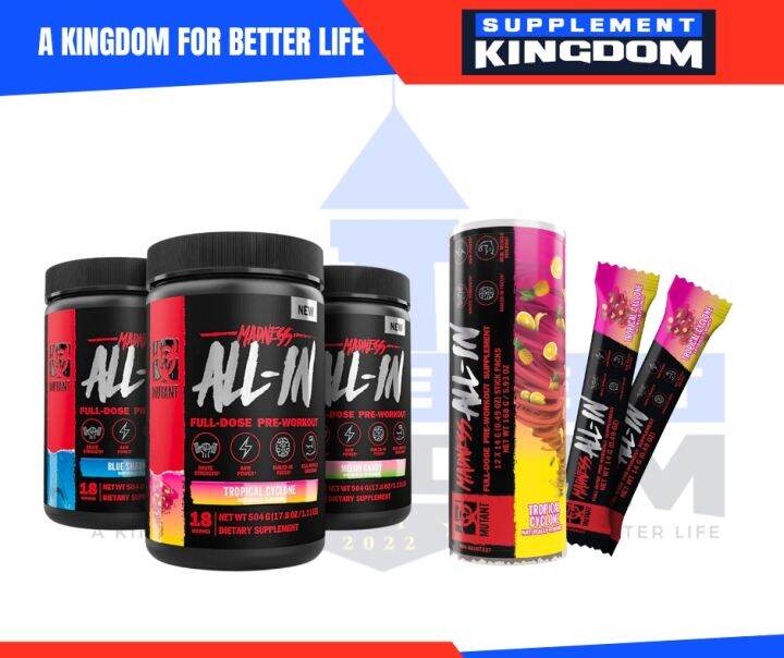 Mutant Madness All-in | Full Dosed Pre-Workout -18 Serving - 504 g (17 ...