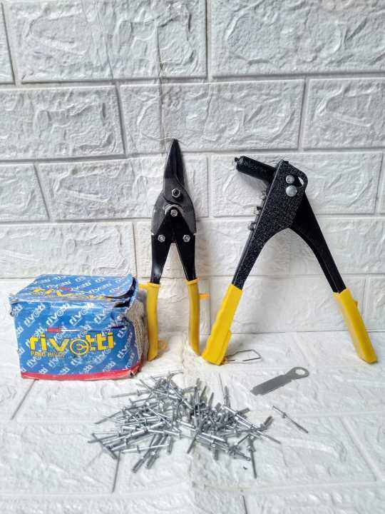 paket tang rivet dan gunting baja ringan holo gratis paku rivet 100pcs ...