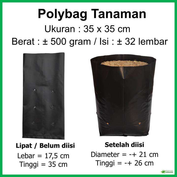 Polibag Polibeg Polybag Tanaman ukuran 35 x 35 cm 500 gram | Lazada ...
