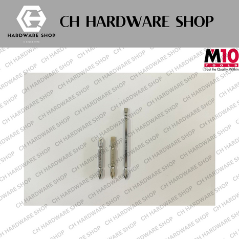 M10 Magnetic Double Bit (++ ; +-) 110mm / 65mm / Screwdriver Bit | Lazada