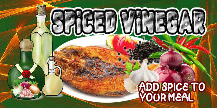 STICKER LABELS FOR SPICED VINEGAR (READY TO USE, NOT EDITABLE OR ...