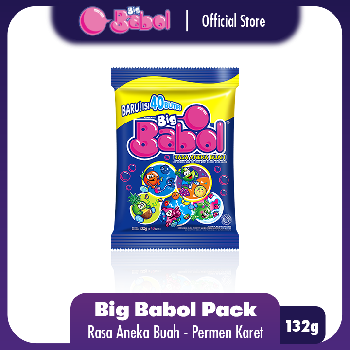 Big Babol Assorted Pack 132g - Permen Karet Rasa Aneka Buah | Lazada Indonesia