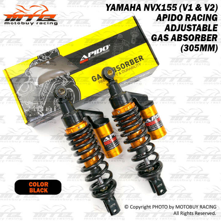 APIDO RACING ADJUSTABLE GAS ABSORBER FOR YAMAHA NVX155 (V1 & V2) | Lazada