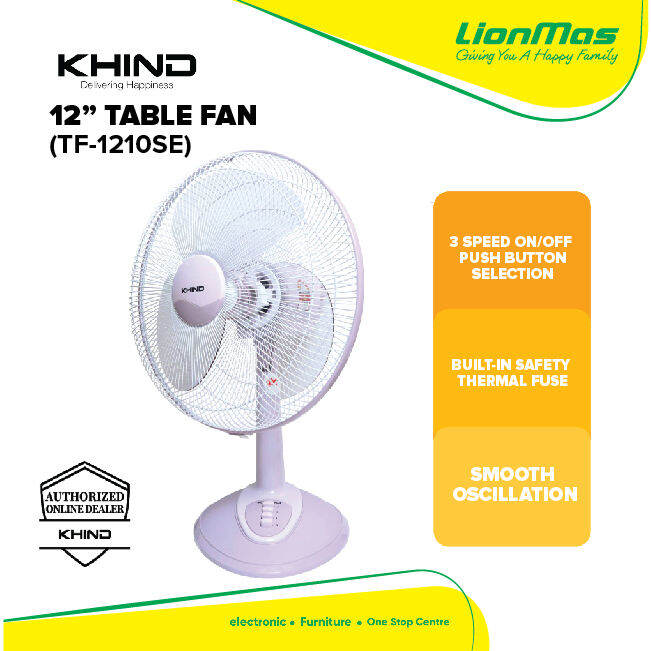 KHIND 12" TABLE FAN TF-1210SE | Lazada