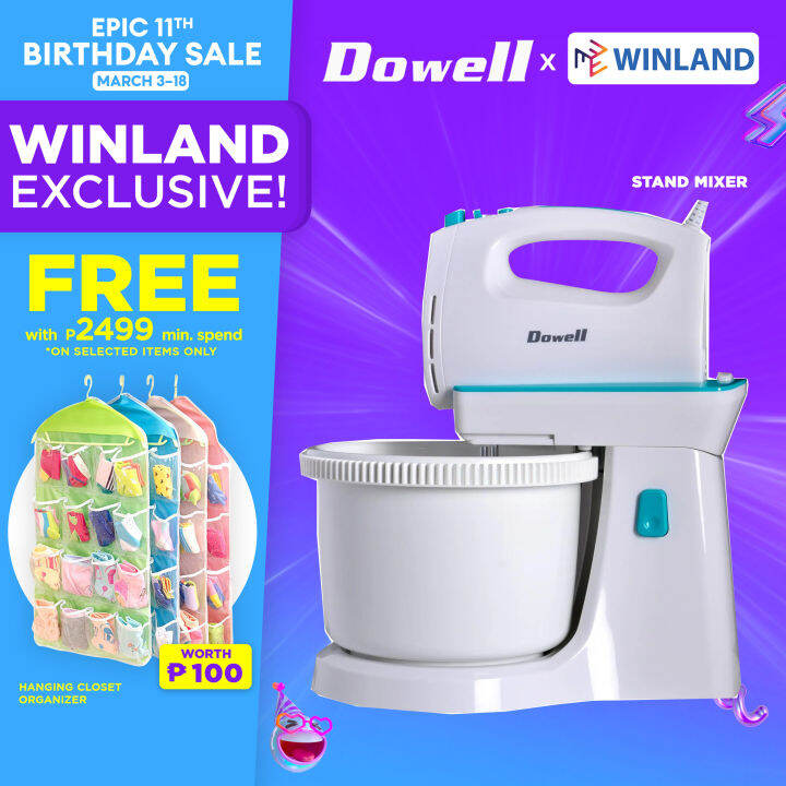 DOWELL by Winland 2.5L bowl Modern Stand Mixer 5 Speed 300watts SM-958 ...