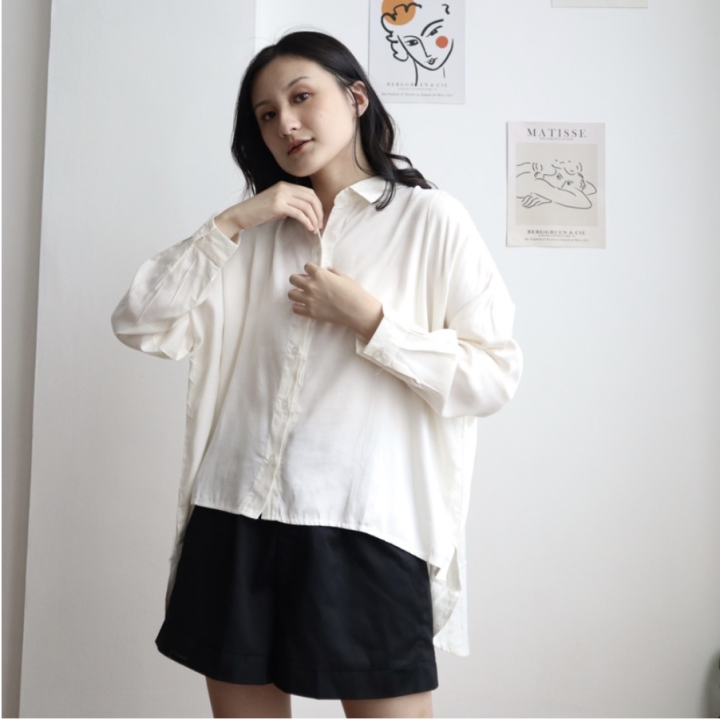 MSMO Korean Oversized Shirt Ae Ri Kemeja Oversize / Kemeja Kantor / Kemeja Korea / Kemeja ...