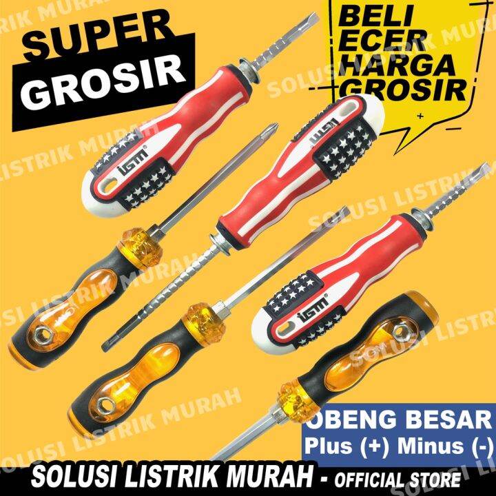 OBENG BESAR Bolak Balik Plus Minus Telescopic Obeng Amerika | Lazada ...