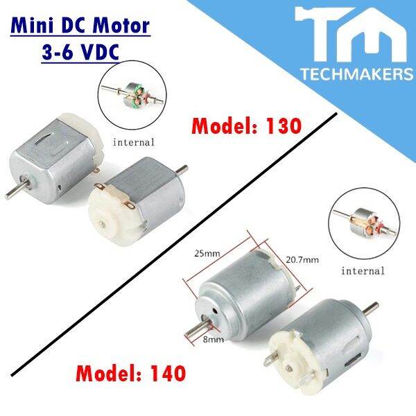 3-6 VDC Mini DC motor 130/140 Cylindrical DC Motor High Speed Miniature ...