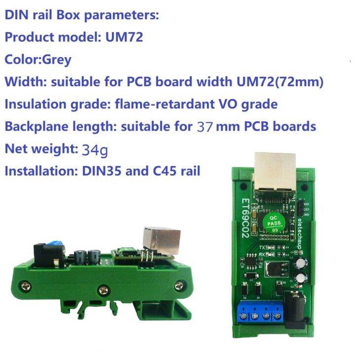 DC 12V Ethernet Network IP RJ45 to RS485 Bus Converter for Modbus RTU ...
