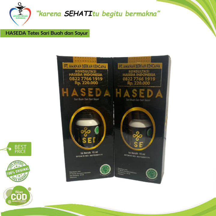 HASEDA 15ML OBAT TETES HERBAL SARI BUAH DAN SAYUR | Lazada Indonesia